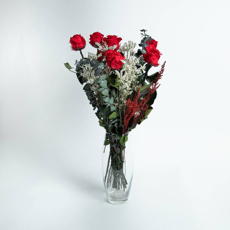Ramo Red Passion, rosas eternas - Lekanda Floristas