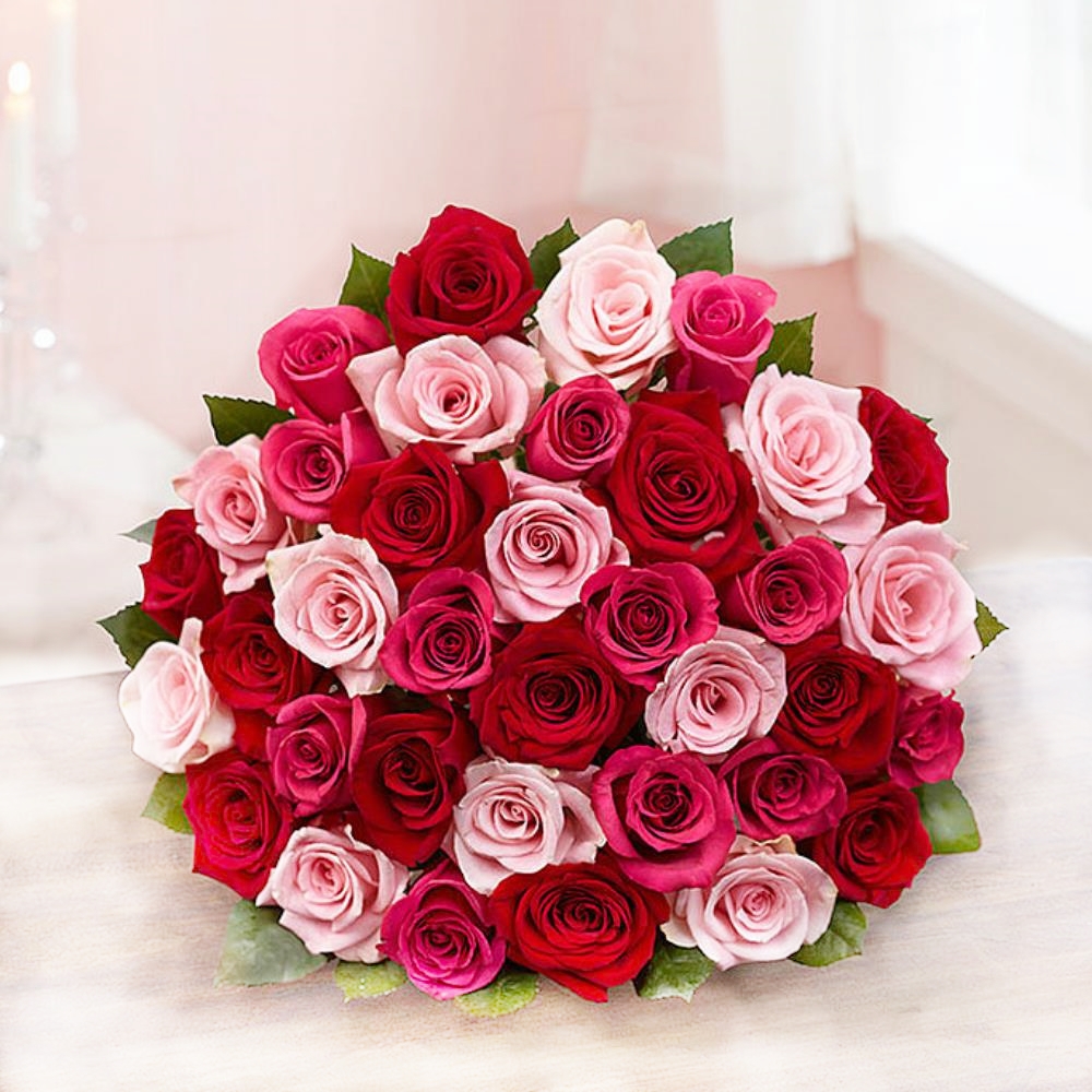 Ramo Love – Rosas rosa - Lekanda Floristas